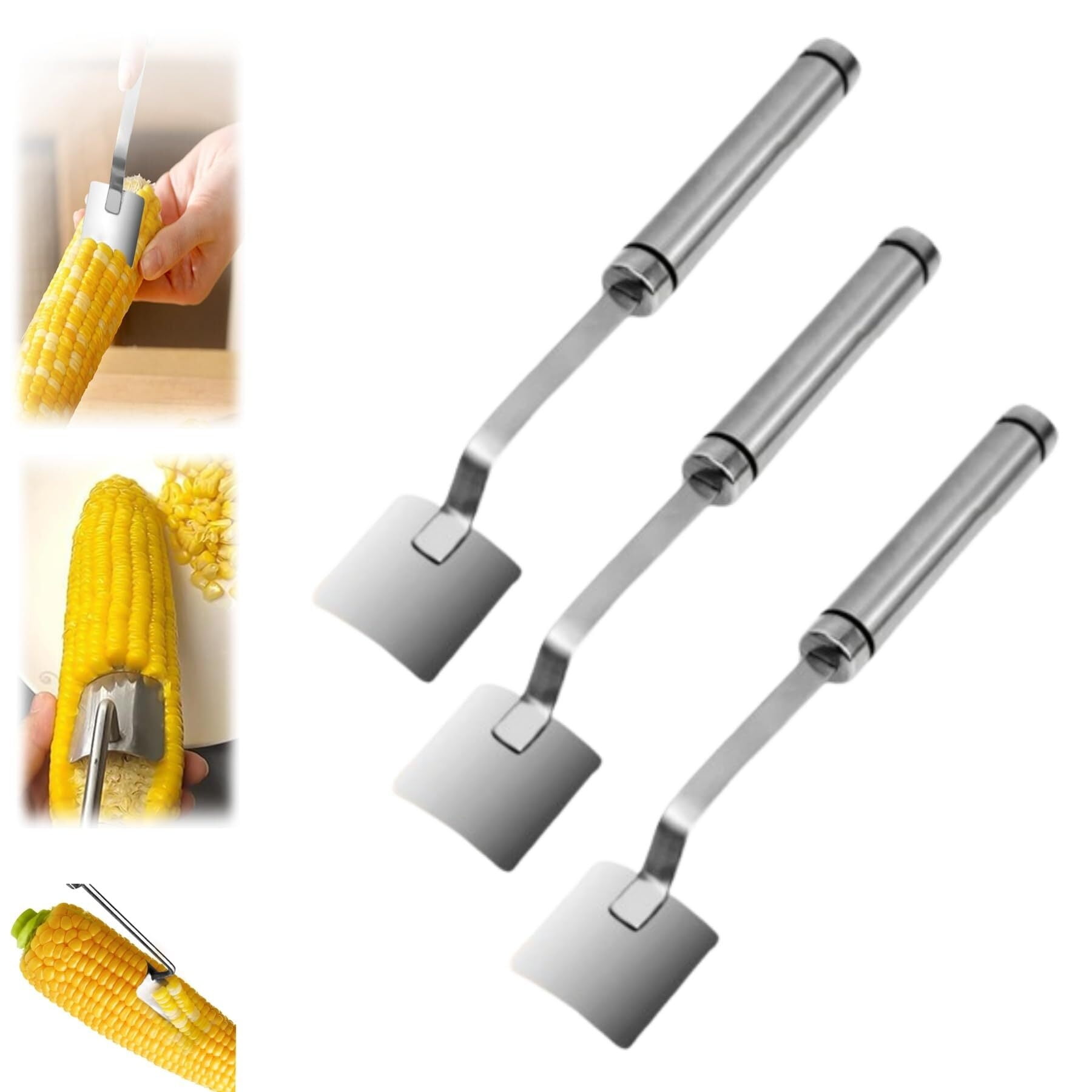 Corn Cob Stripper,Long Handle Stainless Steel Corn Stripping Tool, Corn ...