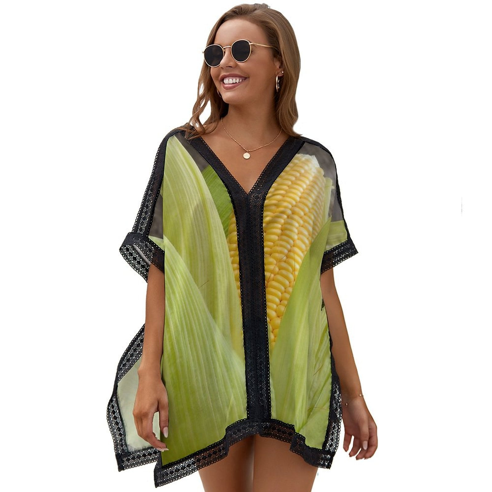 Corn Cob Women's Swimsuit Coverup Summer Beach Cover Up Bathing Suit ...
