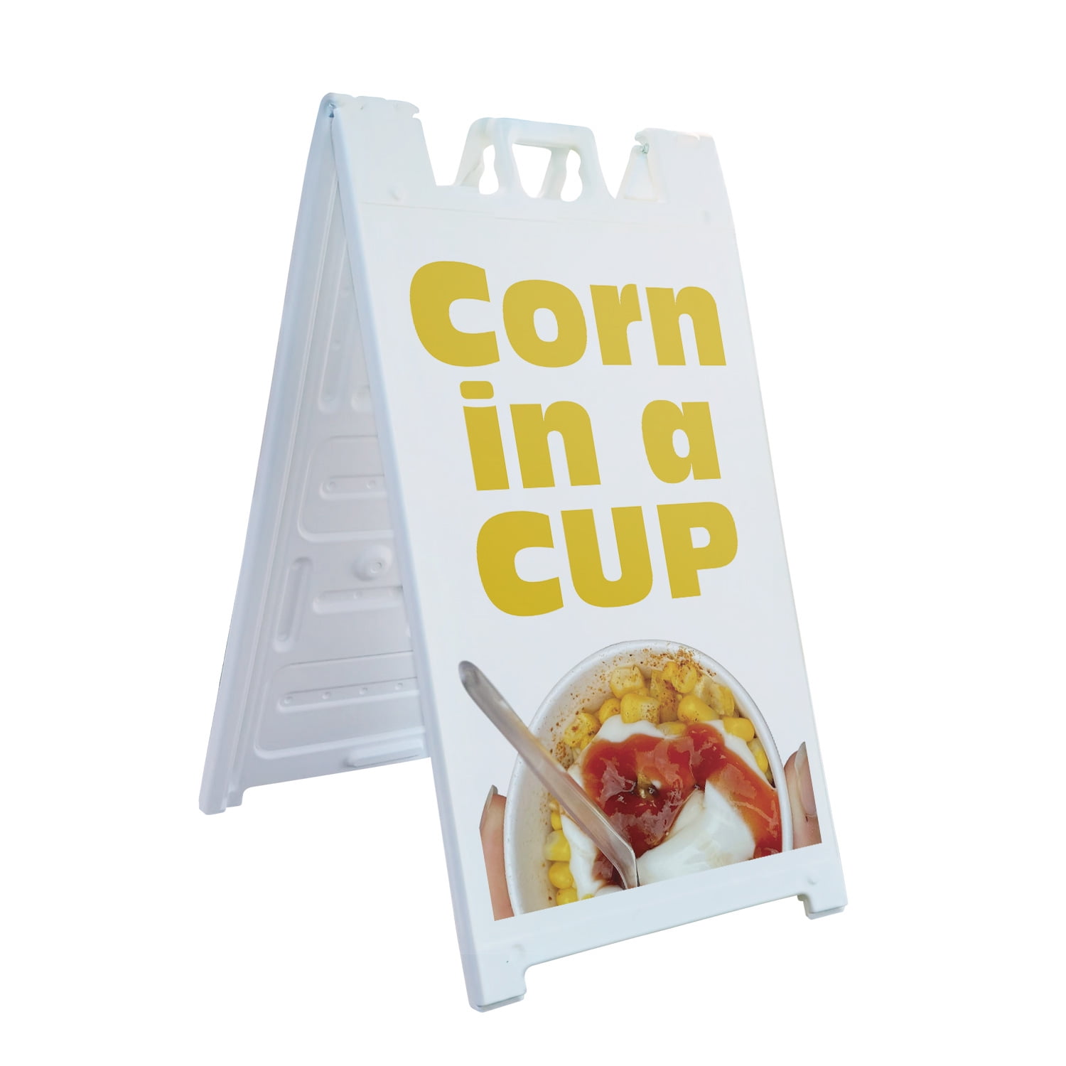 Corn in a Cup 24" x 36" Double Sided A-Frame Sidewalk Sign Includes 2 ...