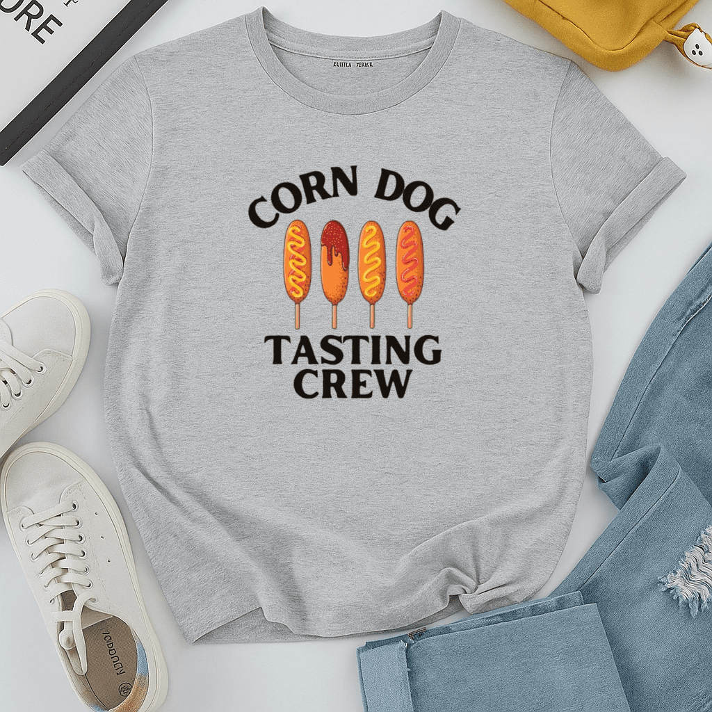 Corn Dog Kids Food Humor Snack Theme Graphic Unisex T-Shirt, for men ...