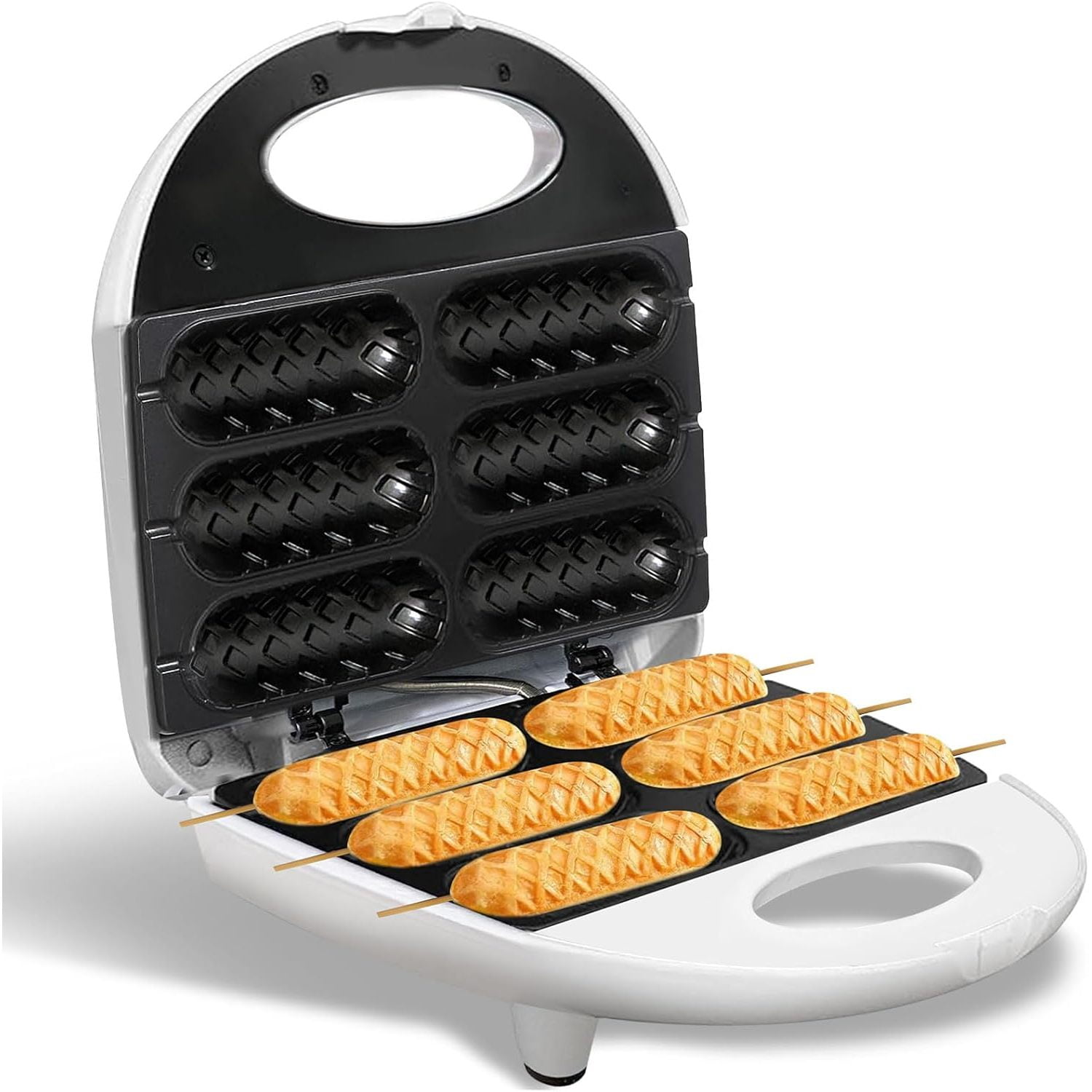 Corn Dog Waffle Maker Small, Hot Dog Waffle Machine with Non-stick Coating Plate, Waffle Dog ...