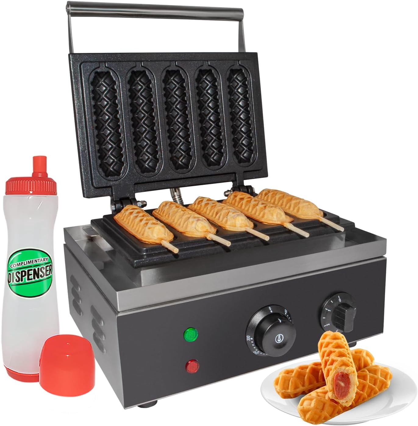 Corn Dog Waffle Maker for Commercial Use | Hotdog Waffles on a Stick ...
