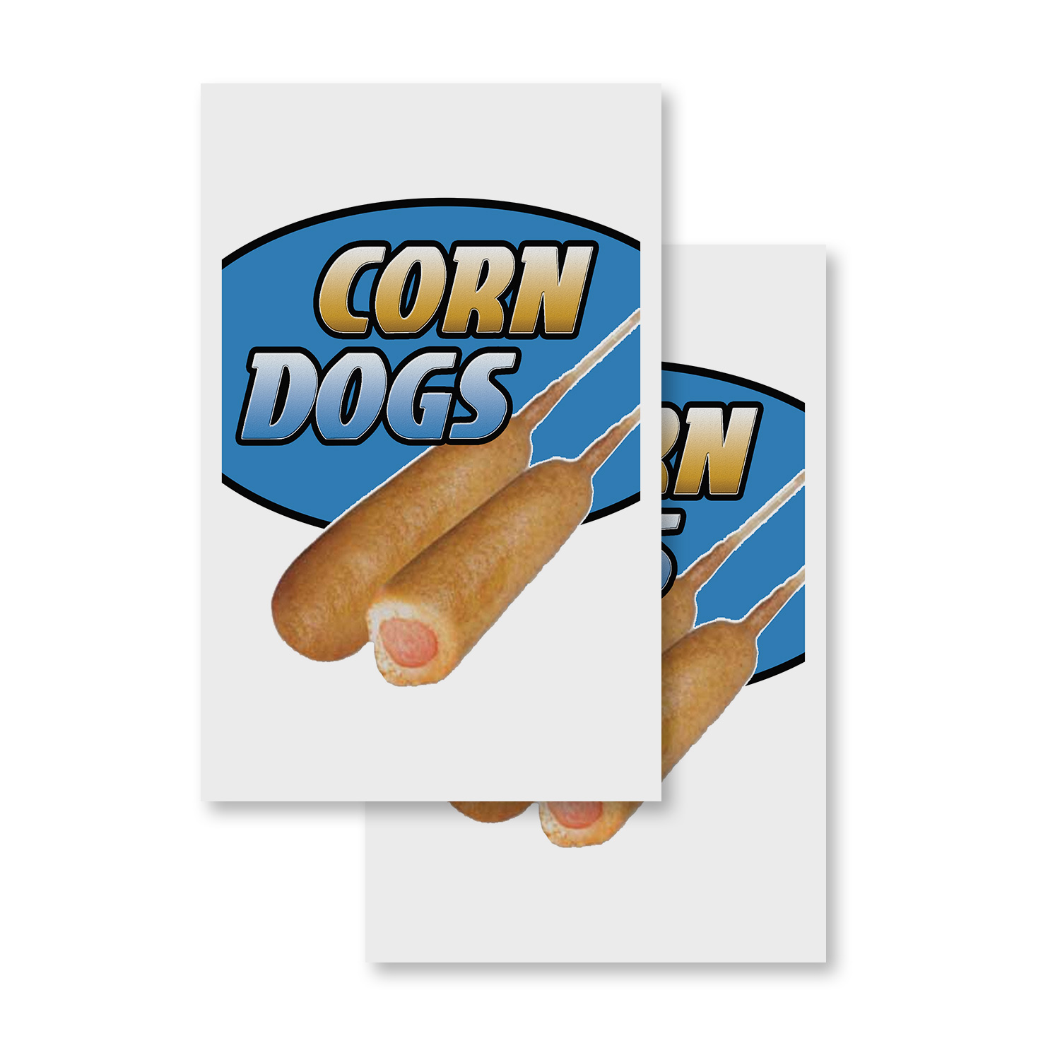 Corn Dogs (2-PACK) 24" x 36" Vinyl Decals | Sign Insert Peel & Stick ...