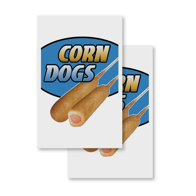 Corn Dogs (2-PACK) 24" x 36" Vinyl Decals | Sign Insert Peel & Stick ...