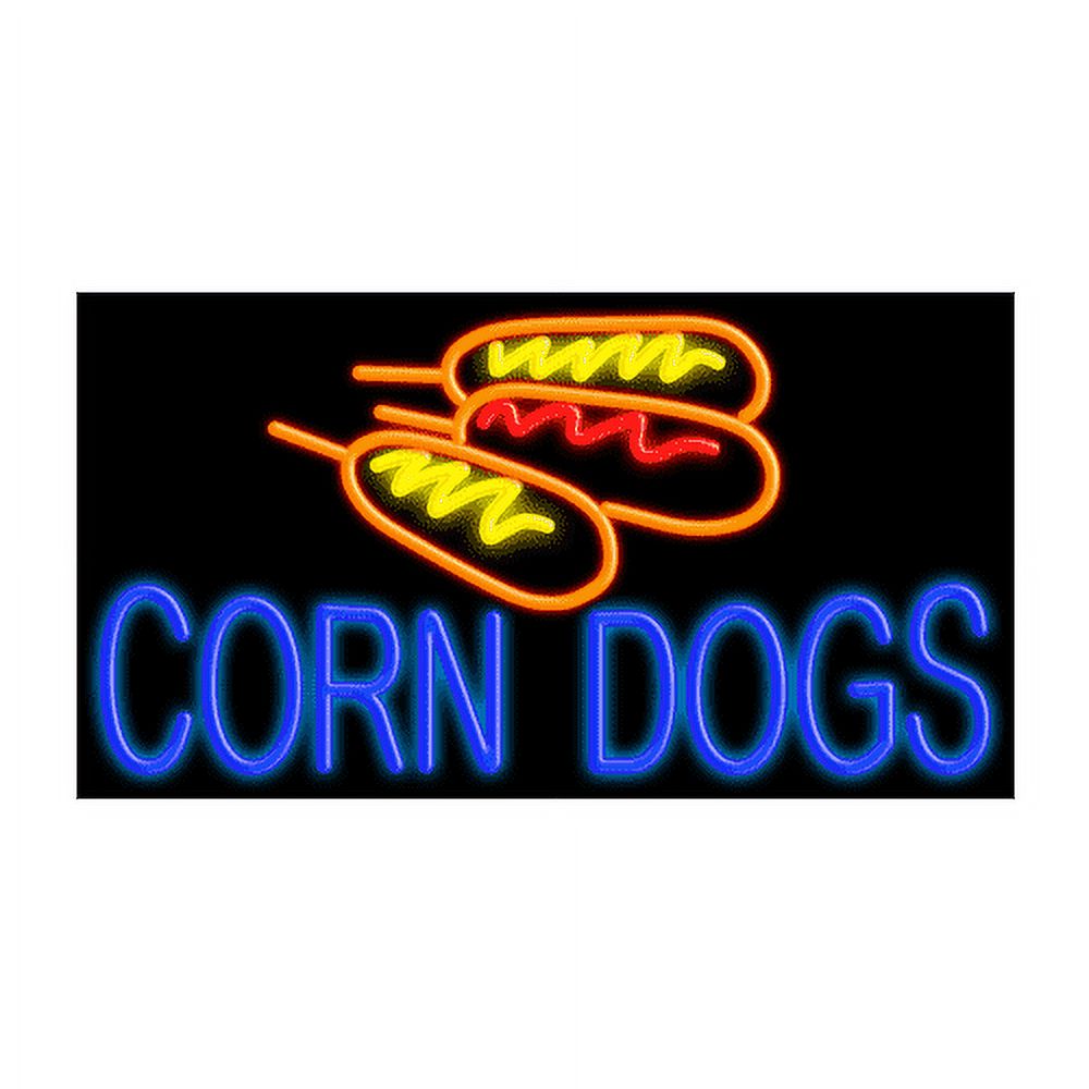 Corn Dogs-Glass Neon Sign Made in USA - Walmart.com