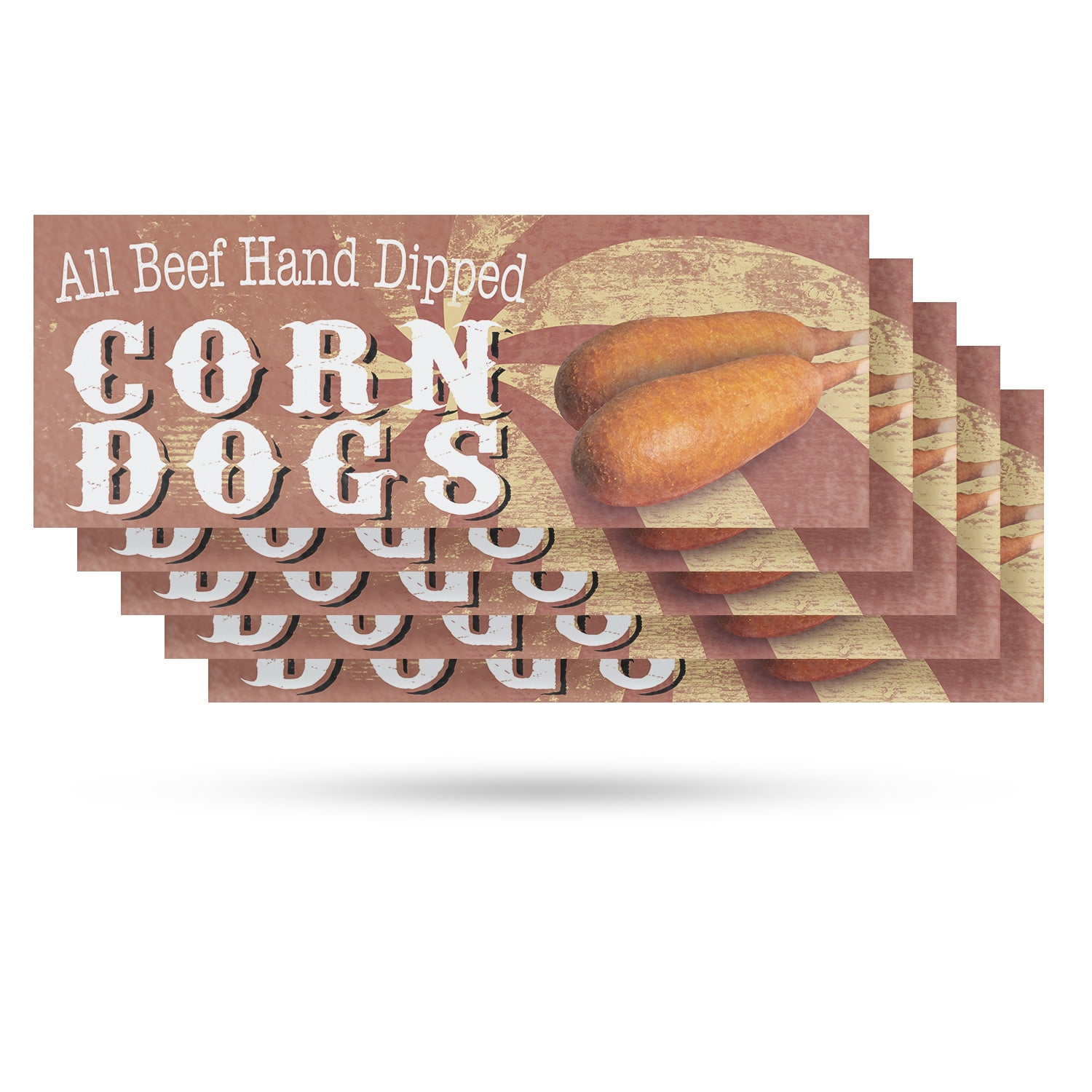 Corn Dogs Vinyl Decal 5 Pack of 24 Inch x 9 Inch Weatherproof Heavy ...