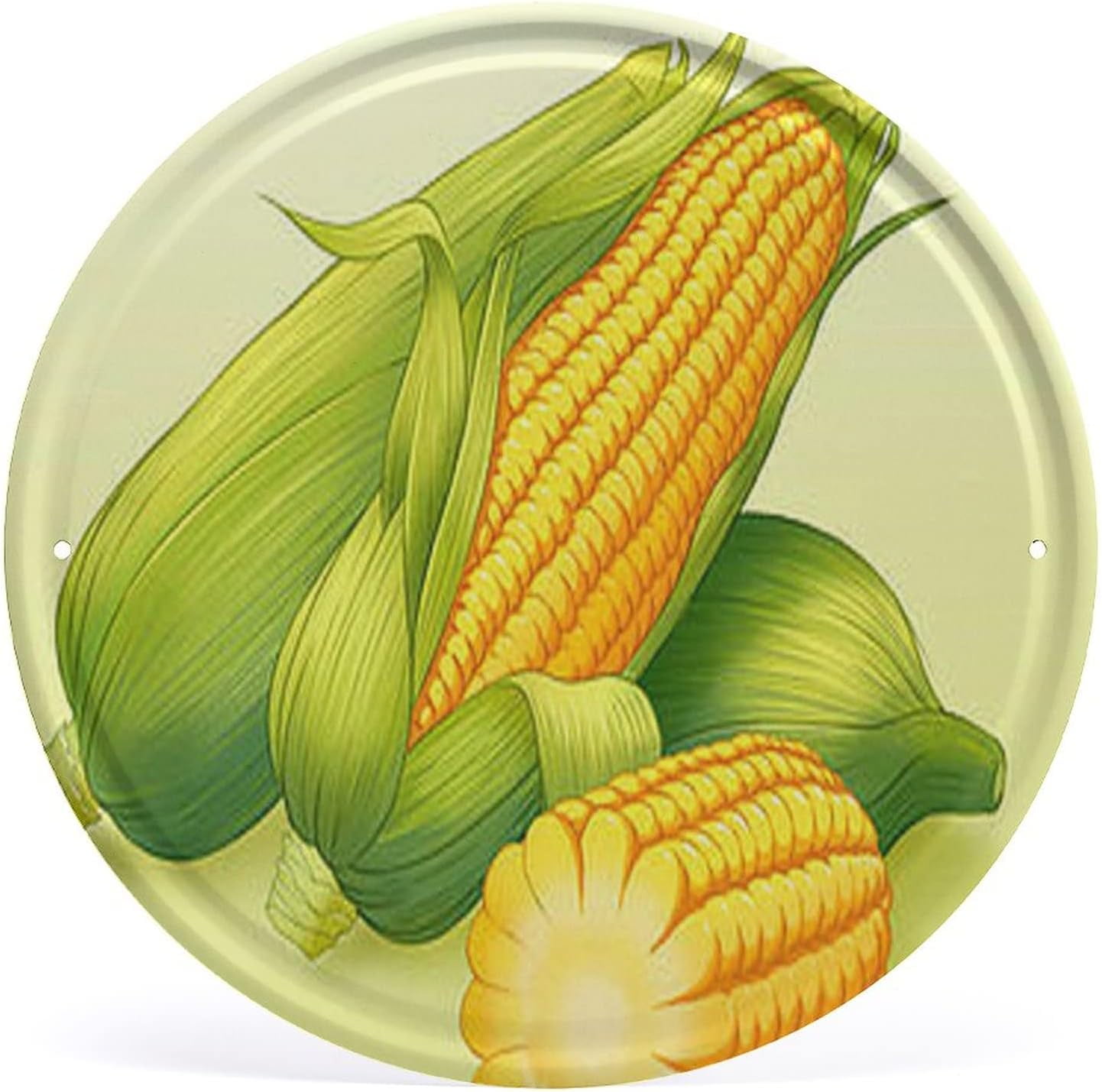 Corn Farm Metal Tin Sign Farmhouse Vintage 6" Round Metal Sign: Welcome ...