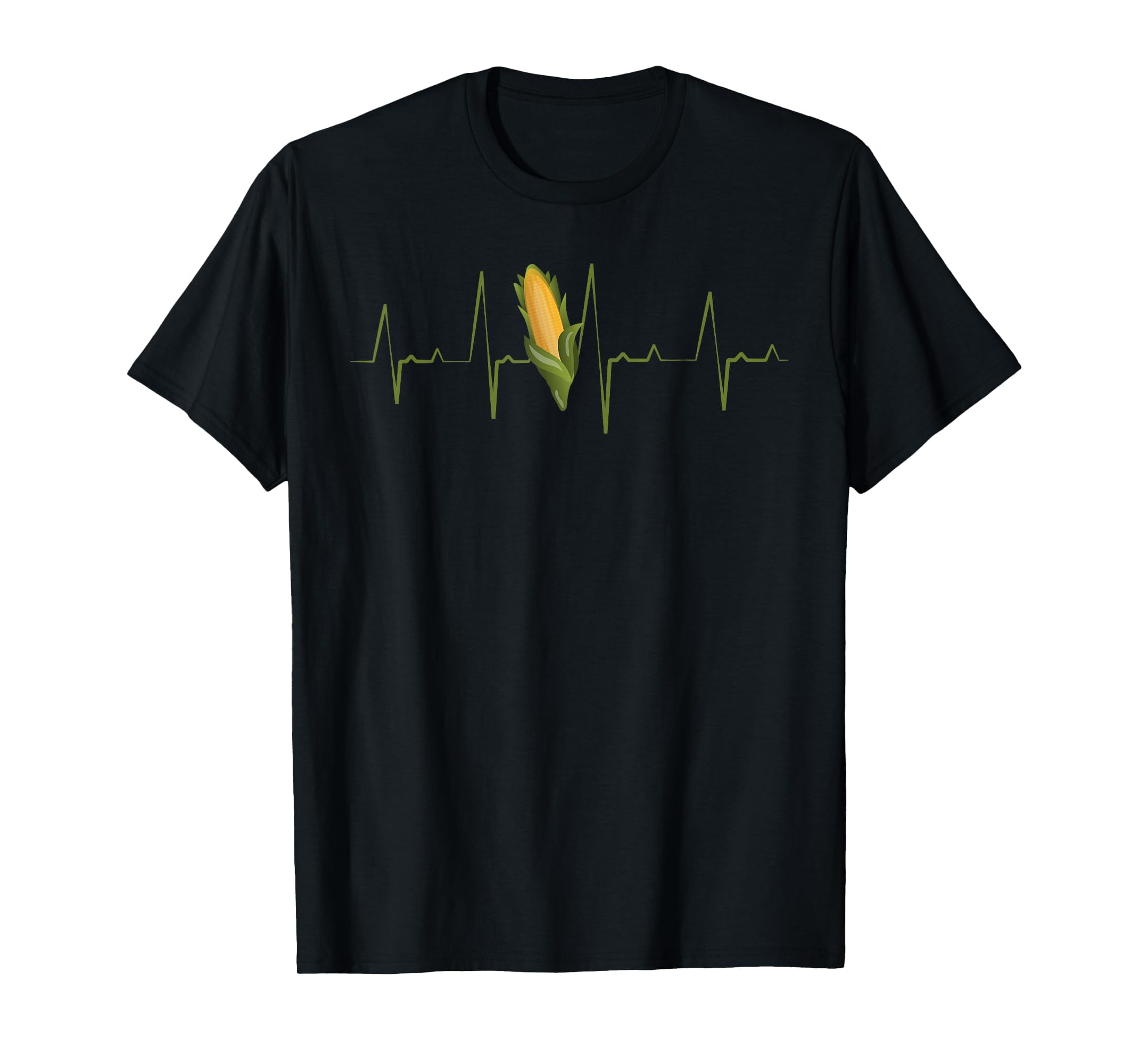 Corn Heartbeat Crop Agricultural Farm Ekg Pulse Farming T Shirt
