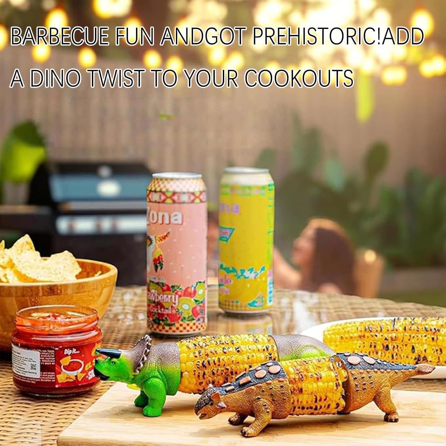 Corn Holders for Corn - Dino Corn Cob Holders for Kids, Funny Corn on ...