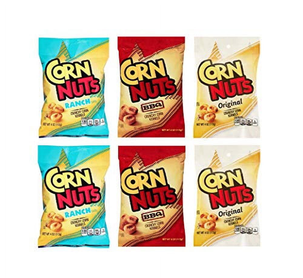 Corn Nuts Classic Flavors 4oz Size - 2 of Each Original, BBQ and Ranch (Pack of 6) - Walmart.com