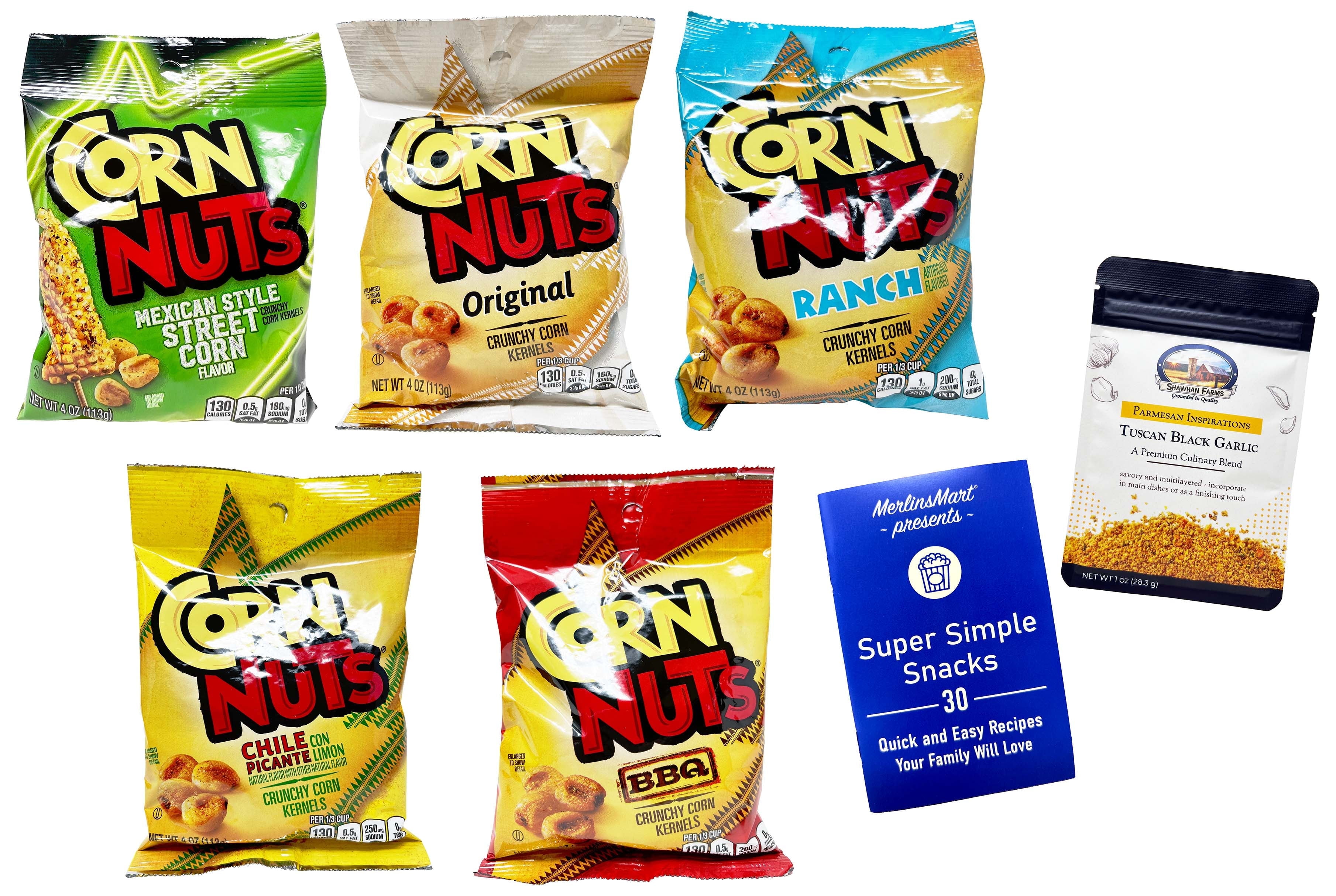 Corn Nuts Crunchy Corn Snacks - 5 flavors - 1 each: Original, Street ...