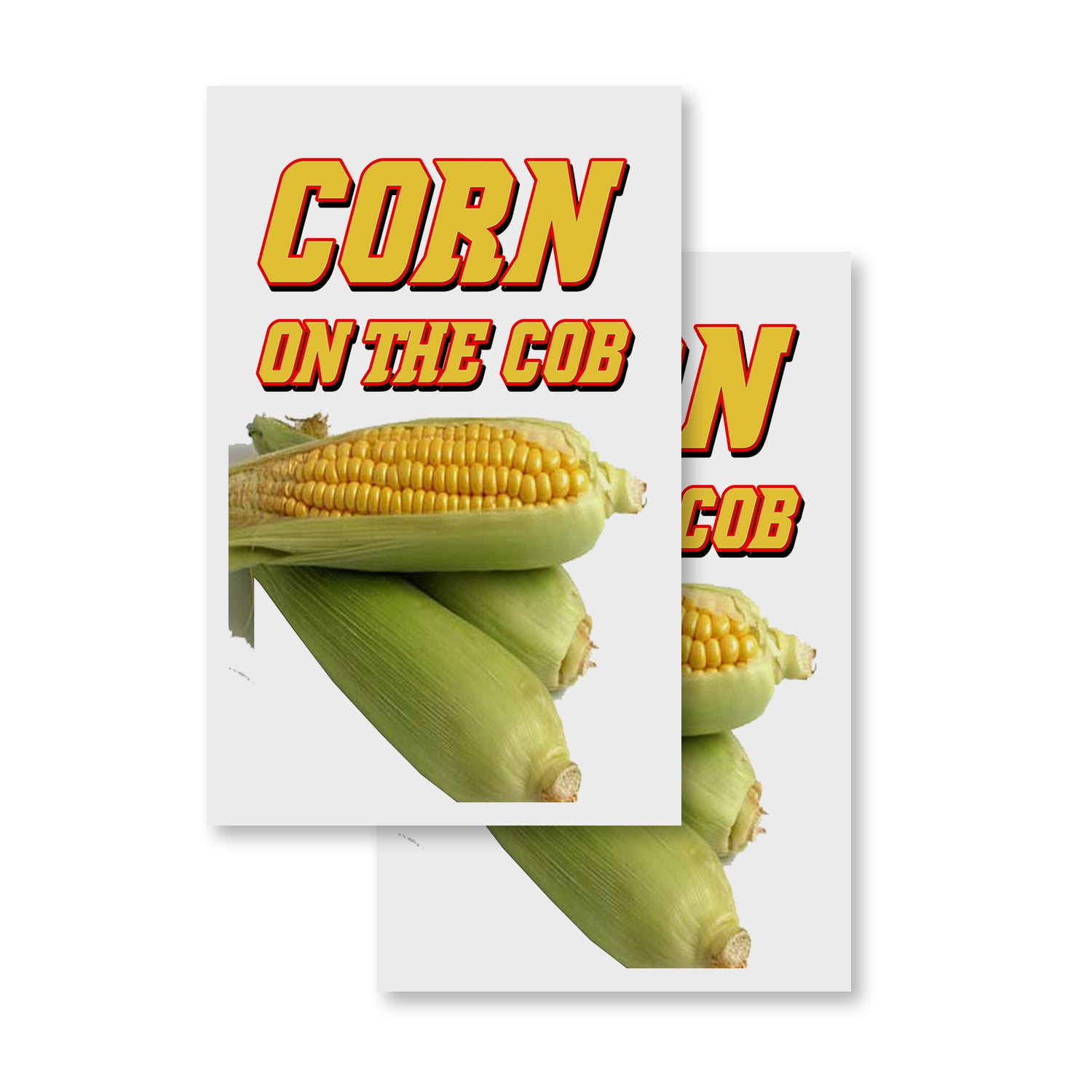 Corn On The Cob (2-PACK) 24" x 36" Vinyl Decals | Sign Insert Peel ...