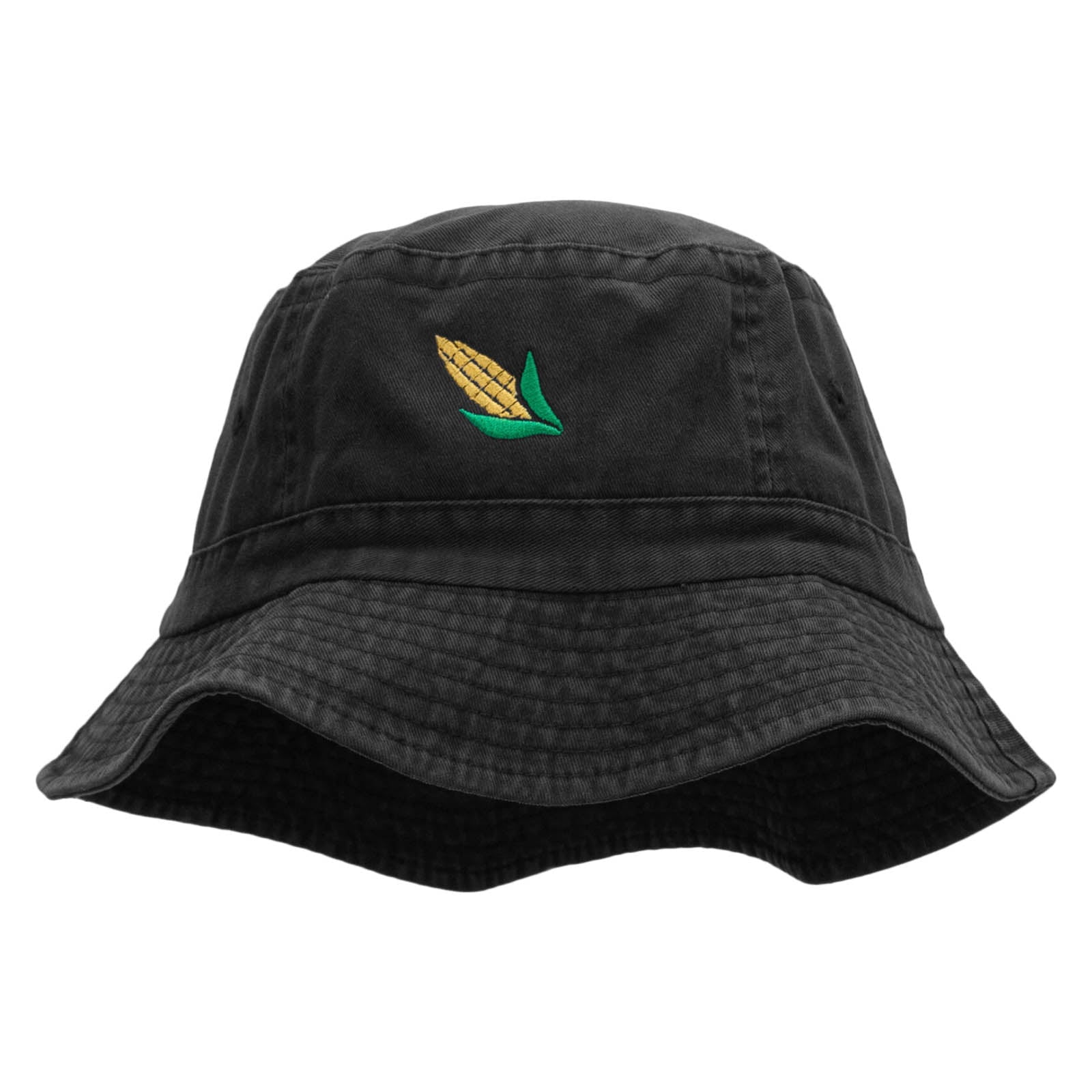 Corn On The Cob Embroidered Bucket Hat - Black OSFM - Walmart.com