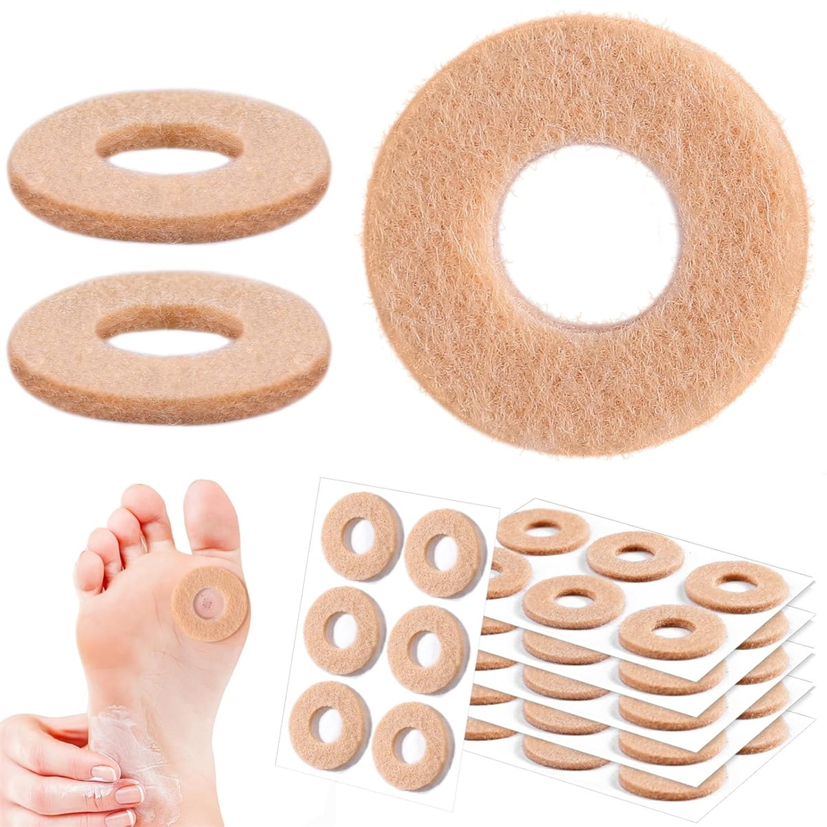 Corn Pads,Soft Felt Oval Corn Removers Cushions Protectors Callus ...
