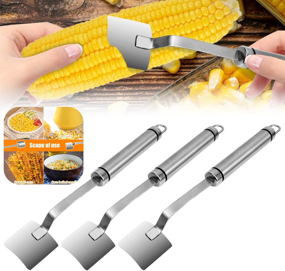Corn Peeler, 2025 Upgaded Stainless Steel Long Handle Corn Stripping ...