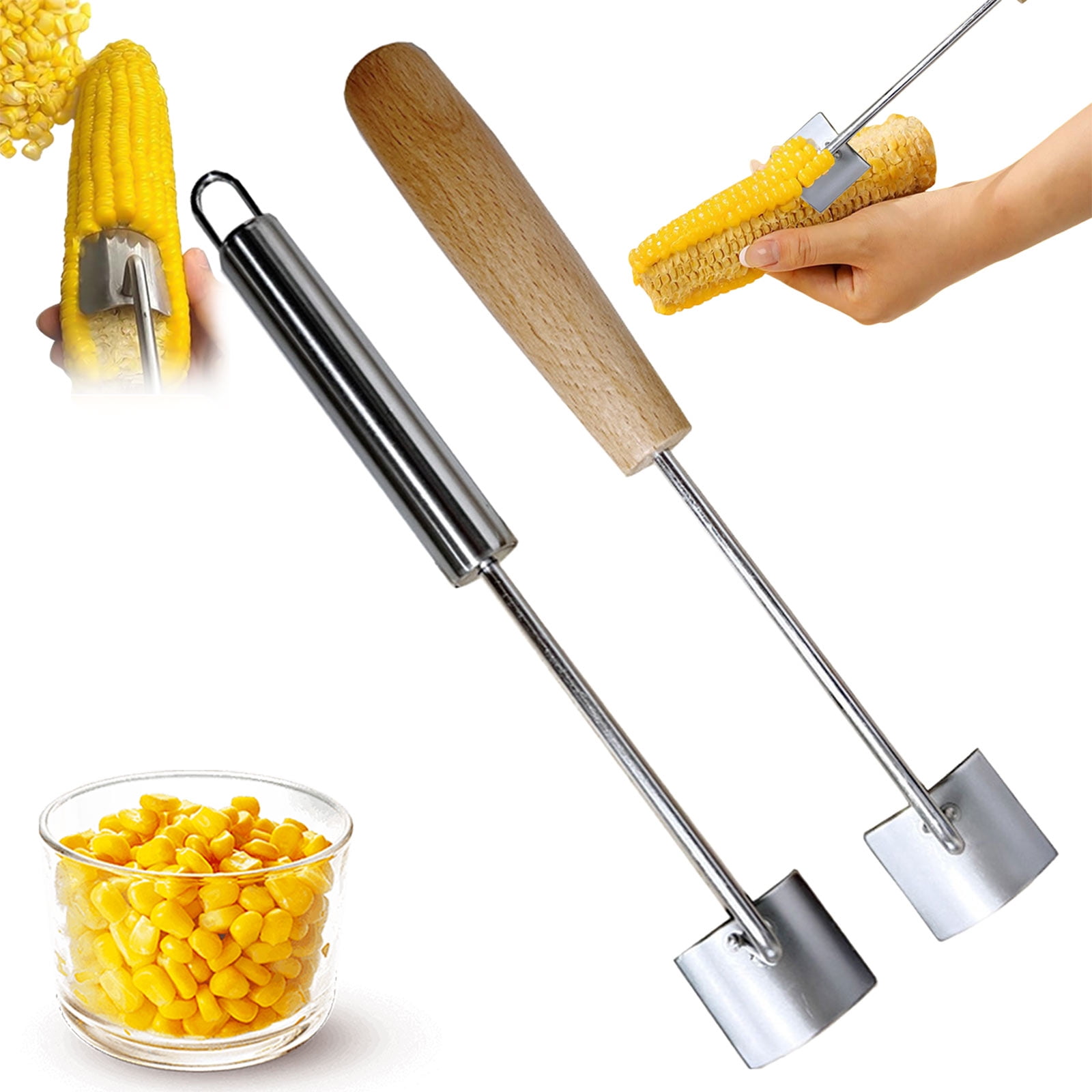 Corn Peeler 2PCS Corn Cob Stripper 2025 New Stainless Steel Corn Peeler ...