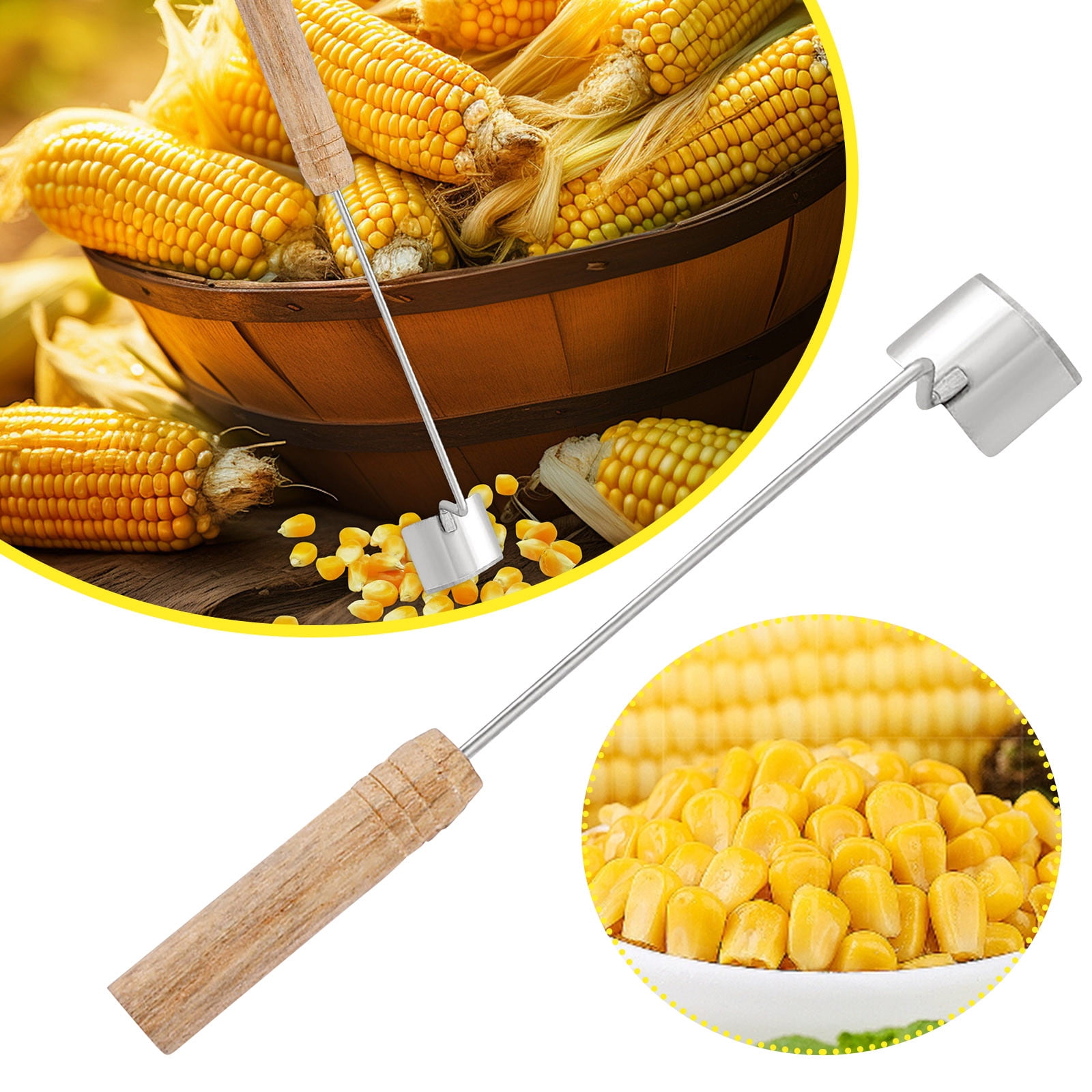 Corn Peeler, Corn Cutter, Corn on the Cob Remover, Easy Clean Corn Cob ...