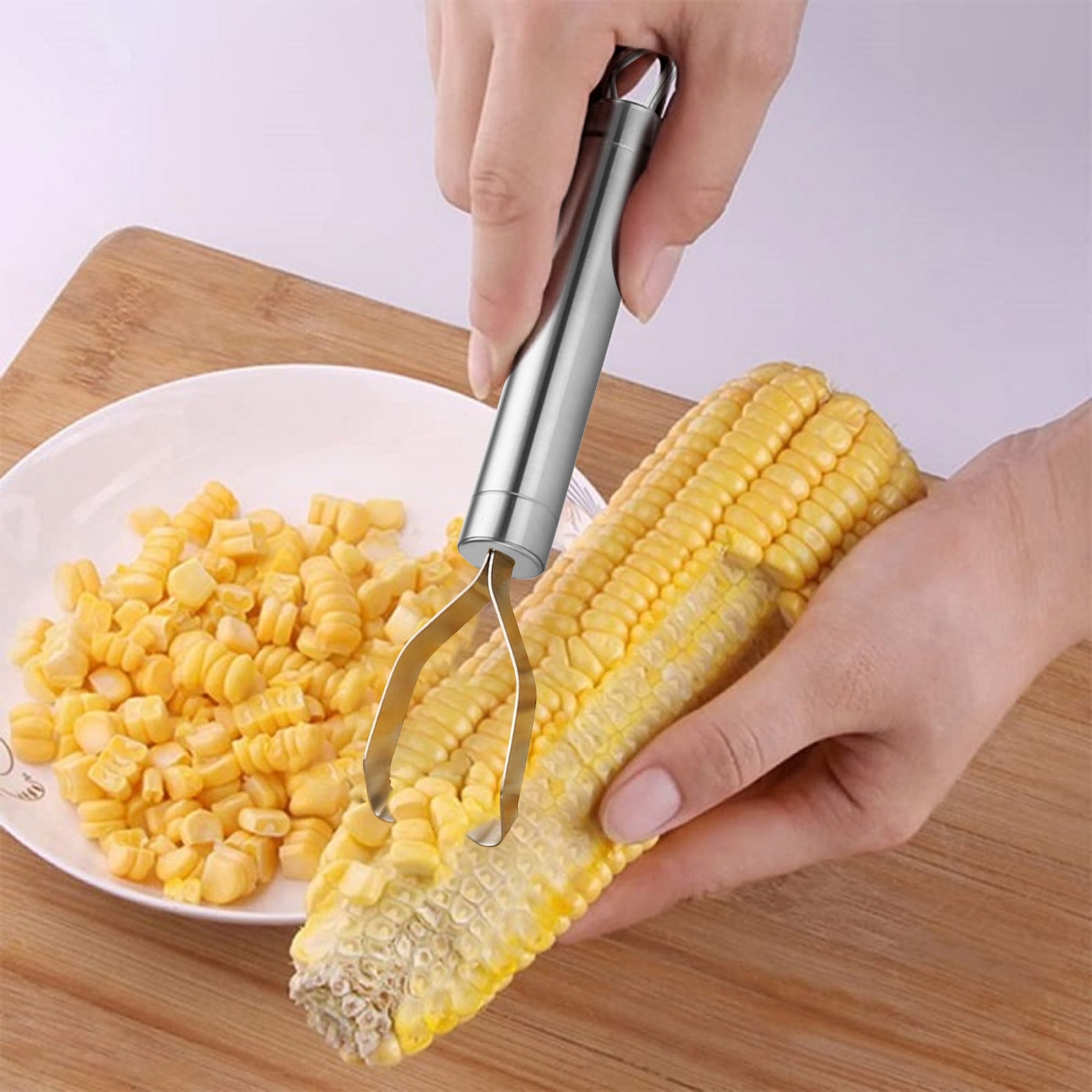 Corn Peeler Stainless Steel Corn Thresher Tool | Corn Kernel Remover Scraper Cutter | Dishwasher ...