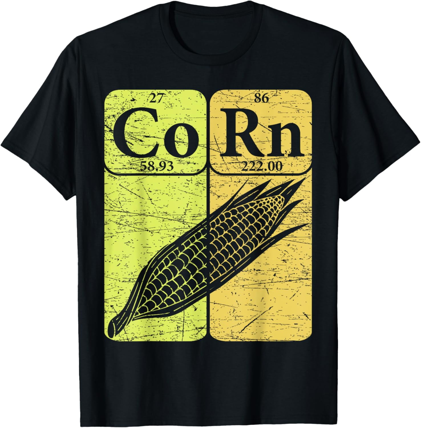 Corn Periodic Table Elements Corn Lover Retro Sweet Corn T-Shirt ...