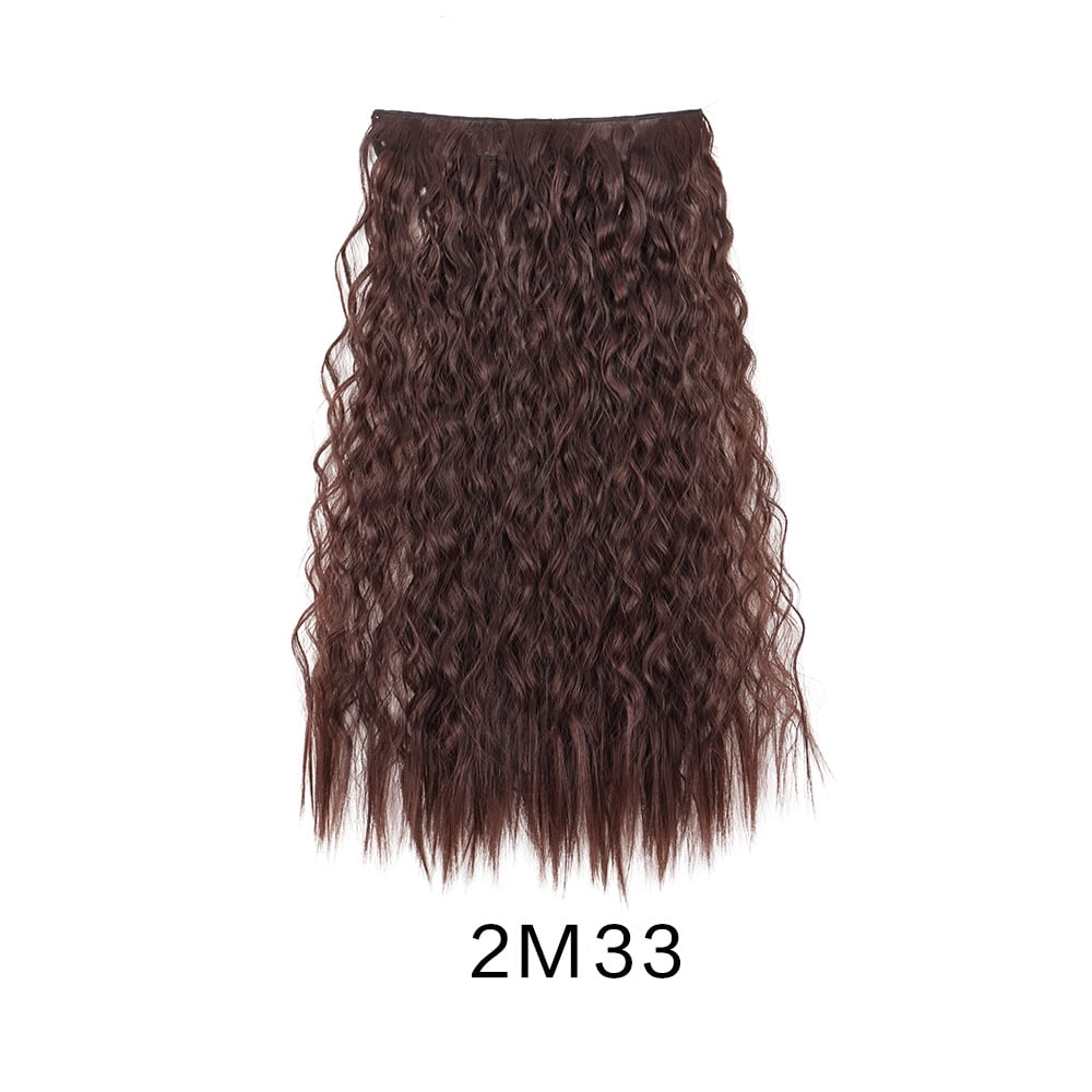Corn Perm Wig 5 Card Hair Extension, One Piece Curling Hair Piece 5 ...