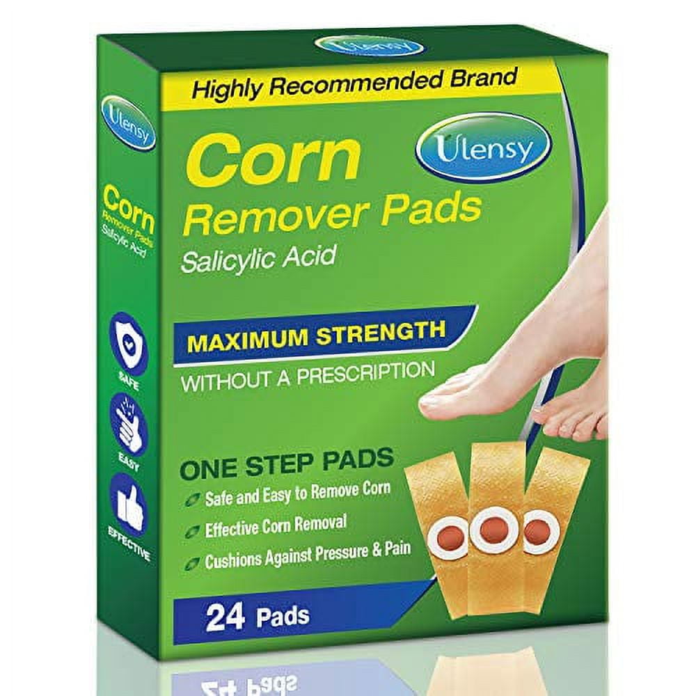 Ulensy Corn Remover Pads, 24 Medicated Pads for Toe Corn and Callus ...