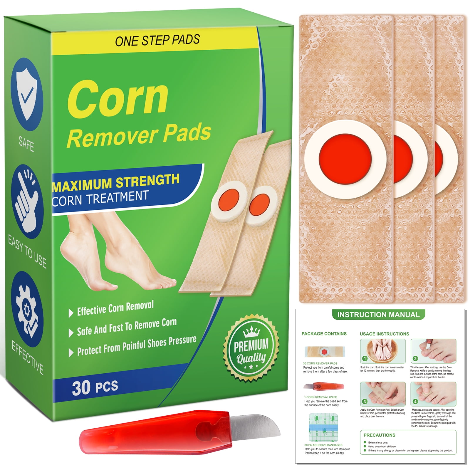 Corn Removers for Toes, Maximum Strength Foot Corn Remover - Walmart.com