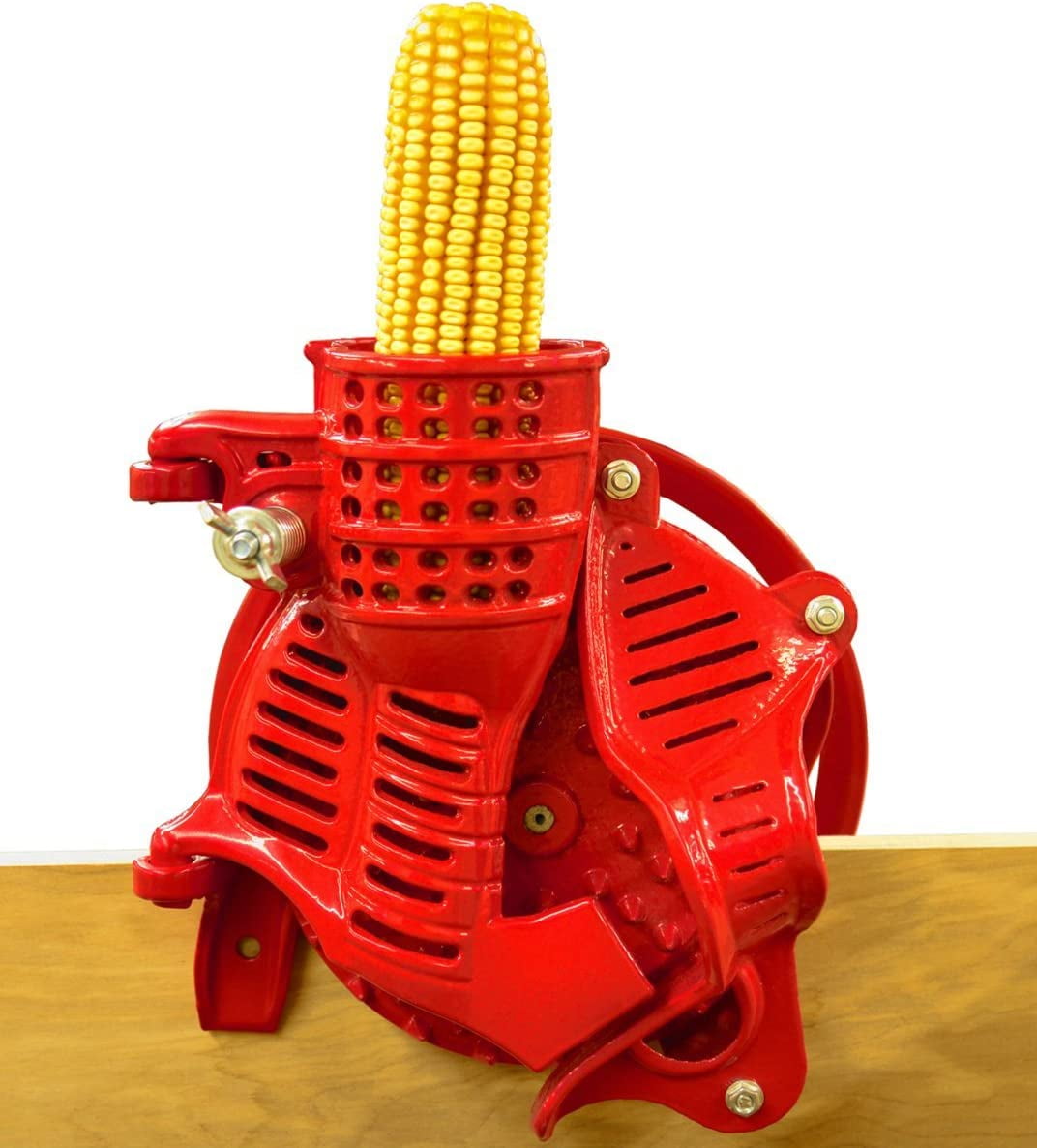 Corn Sheller (Red), Manual Hand Crank Thresher, Walnut Shucker/Huller ...