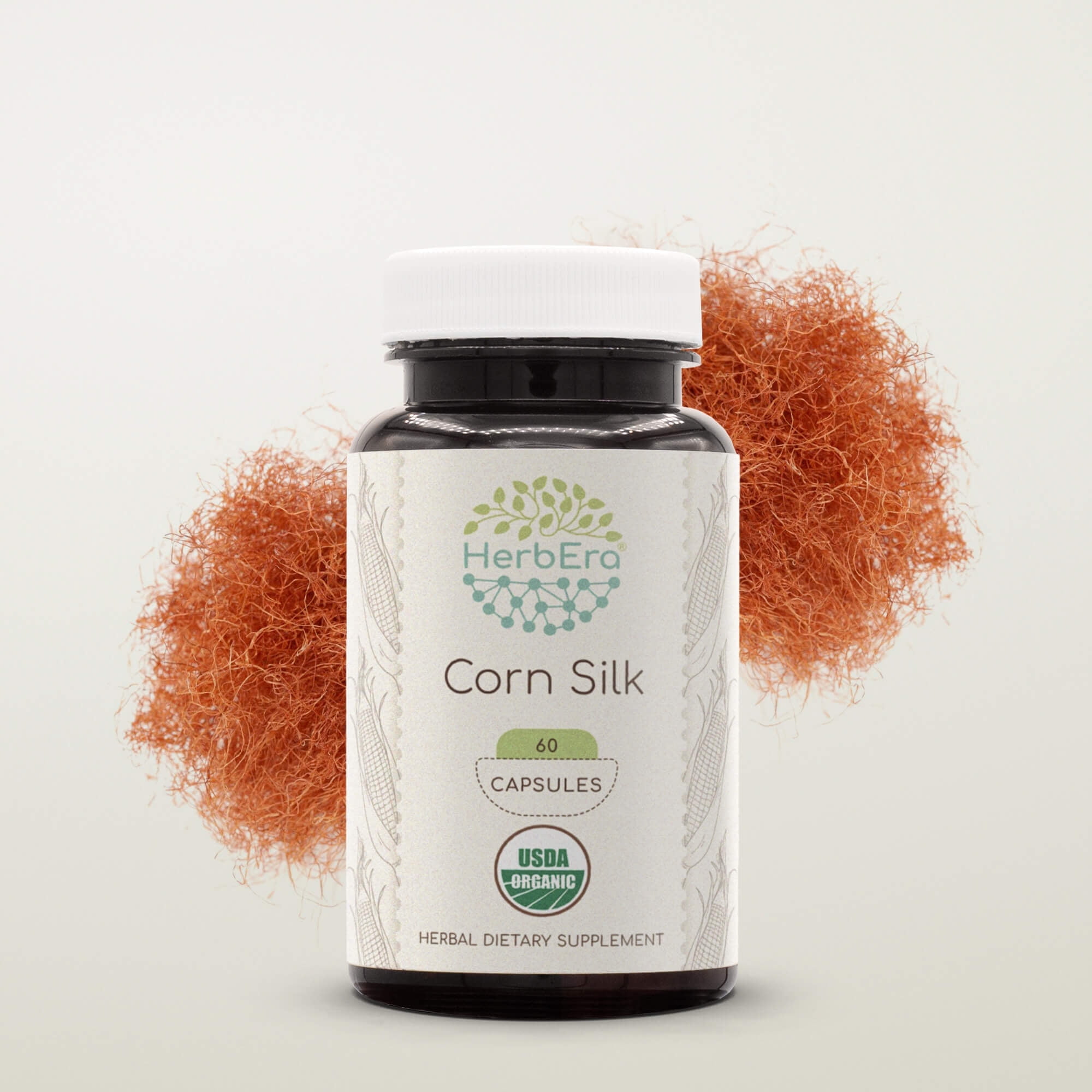 HerbEra Corn Silk Capsules, Organic Herbal Dietary Supplement for ...