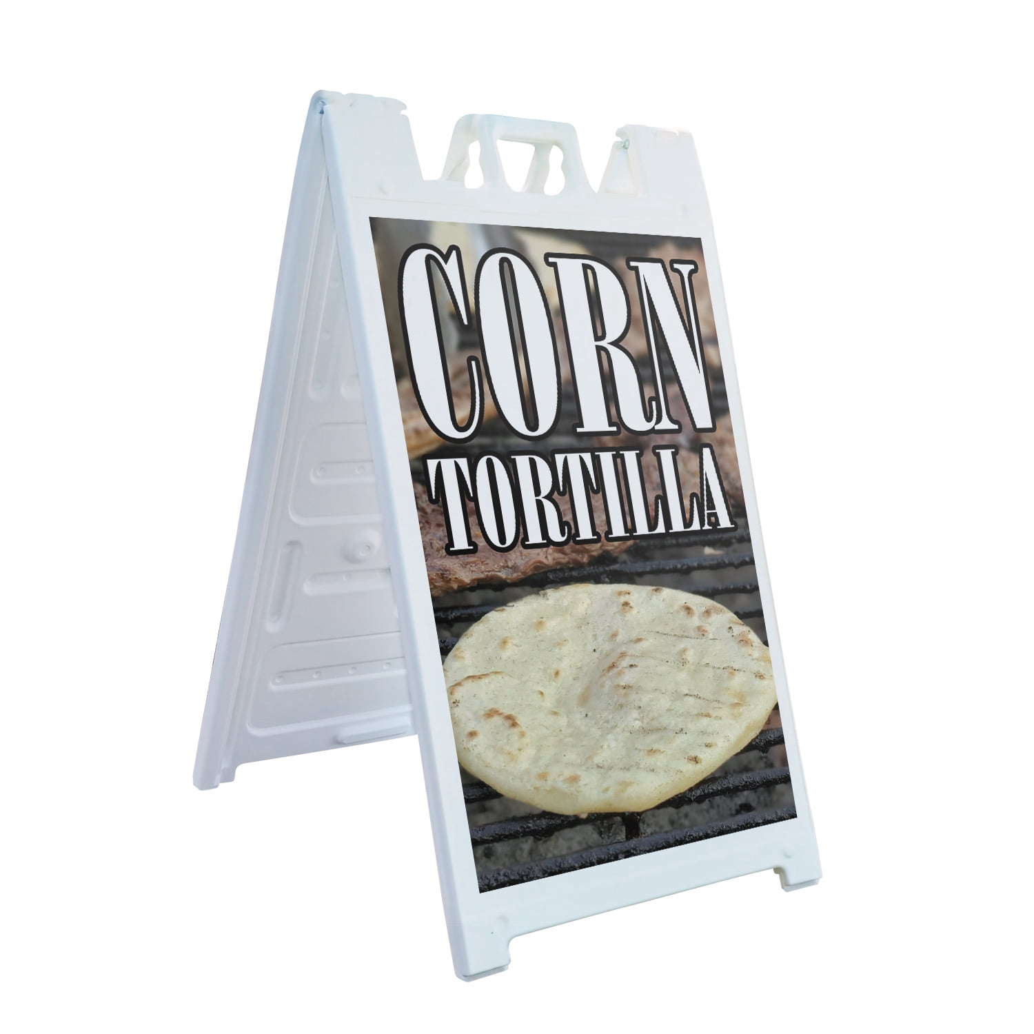 Corn Tortillas 24" x 36" Double Sided A-Frame Sidewalk Sign Includes 2 ...