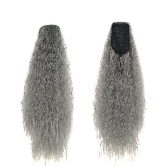 Corn Wavy Drawstring Ponytail 22 Inch Long Wave Curly Synthetic ...