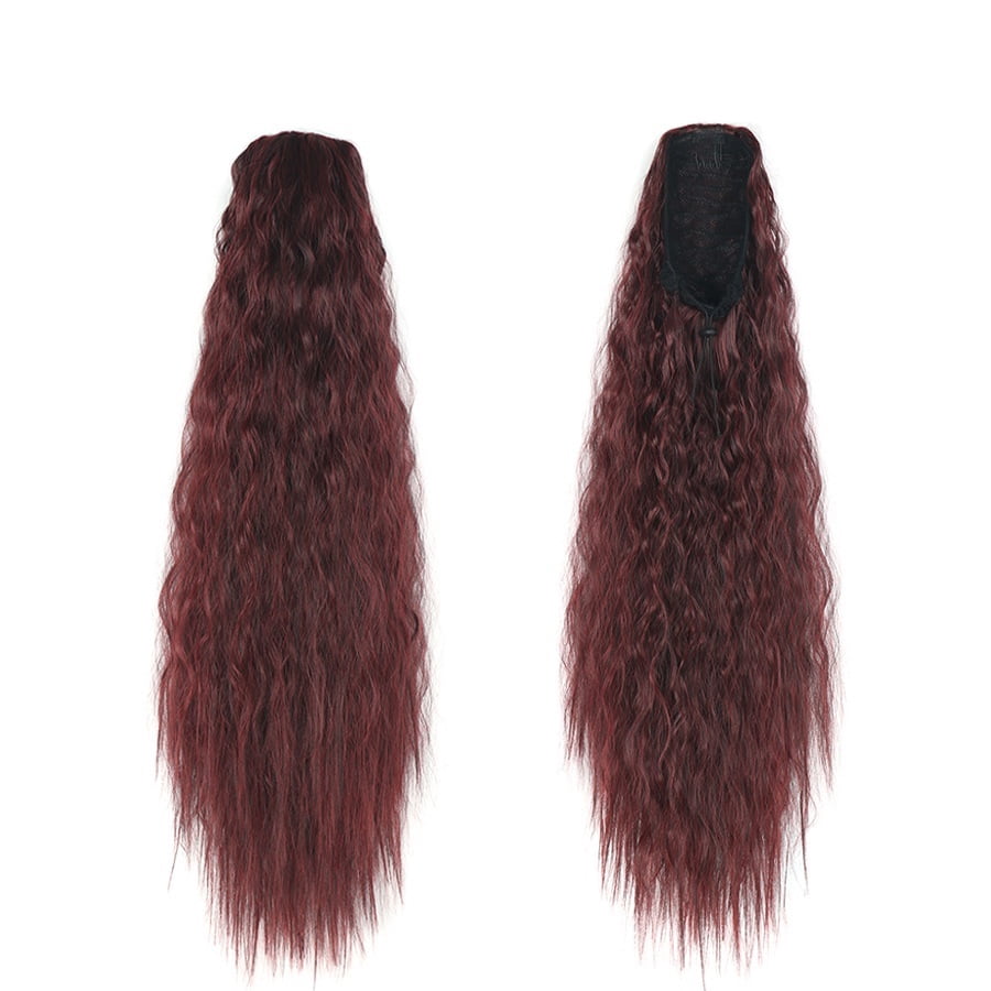 Corn Wavy Drawstring Ponytail 22 Inch Long Wave Curly Synthetic ...