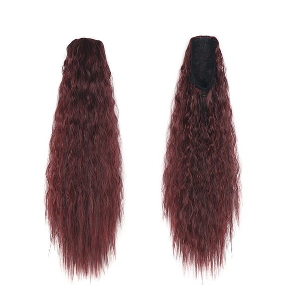 Corn Wavy Drawstring Ponytail 22 Inch Long Wave Curly Synthetic ...