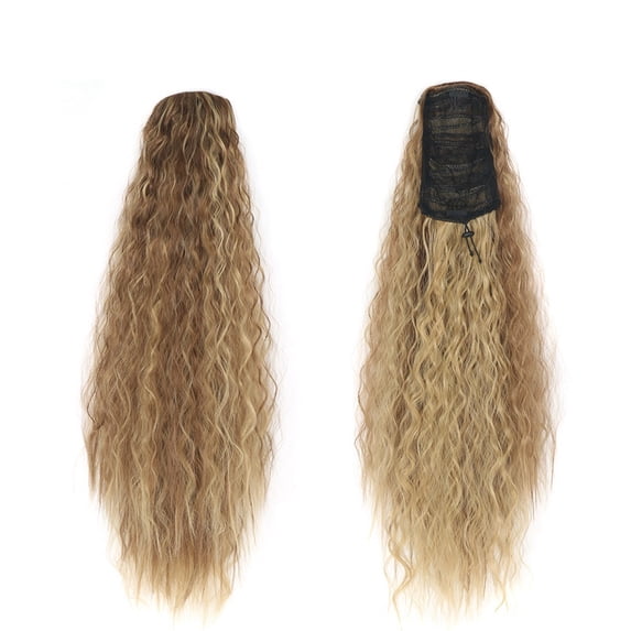Corn Wavy Drawstring Ponytail 22 Inch Long Wave Curly Synthetic ...