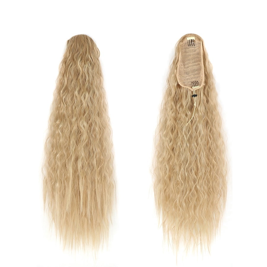 Corn Wavy Drawstring Ponytail 22 Inch Long Wave Curly Synthetic ...