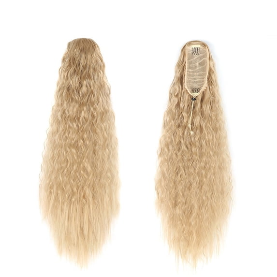 Corn Wavy Drawstring Ponytail 22 Inch Long Wave Curly Synthetic ...