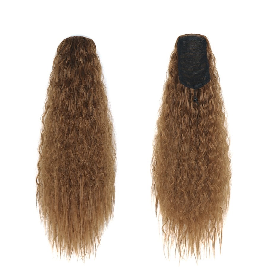 Corn Wavy Drawstring Ponytail 22 Inch Long Wave Curly Synthetic ...
