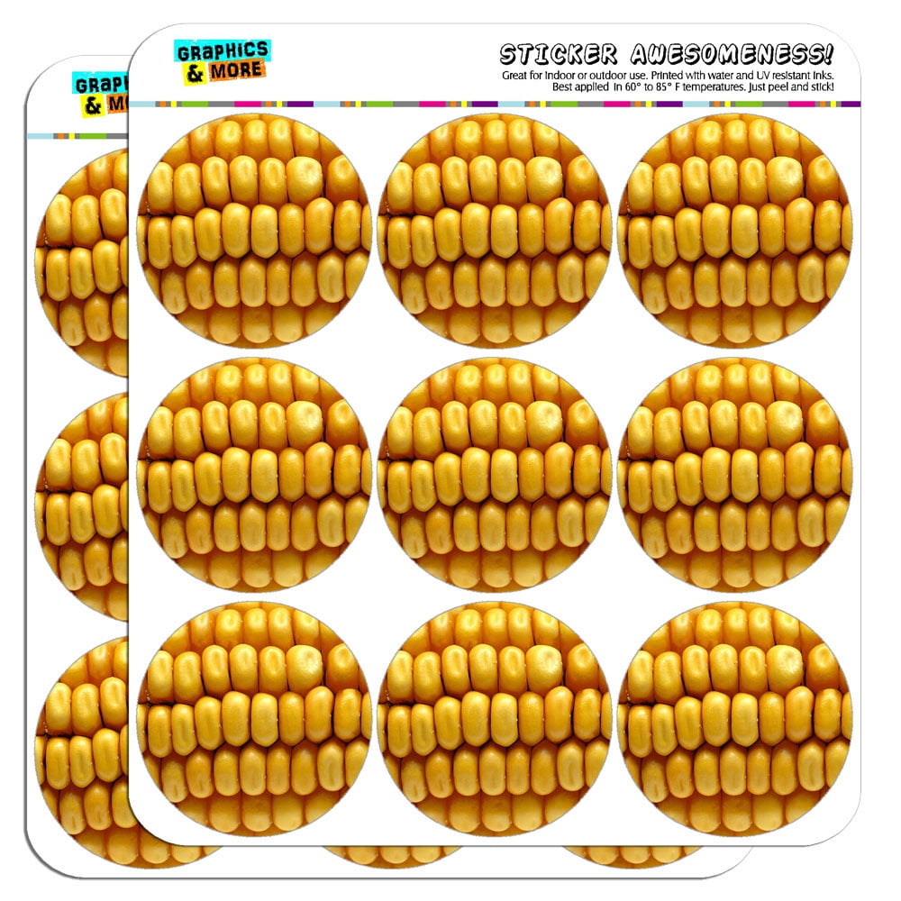 Corn on the Cob Kernels 2" Scrapbooking Crafting Stickers - Walmart.com