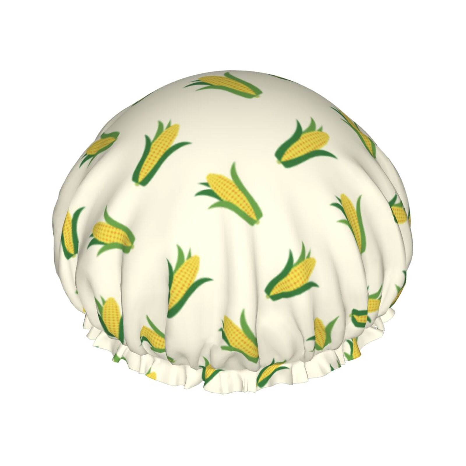 Corn print Shower Cap, Reusable Bath Hair Hat for all Hair Lengths Hair ...