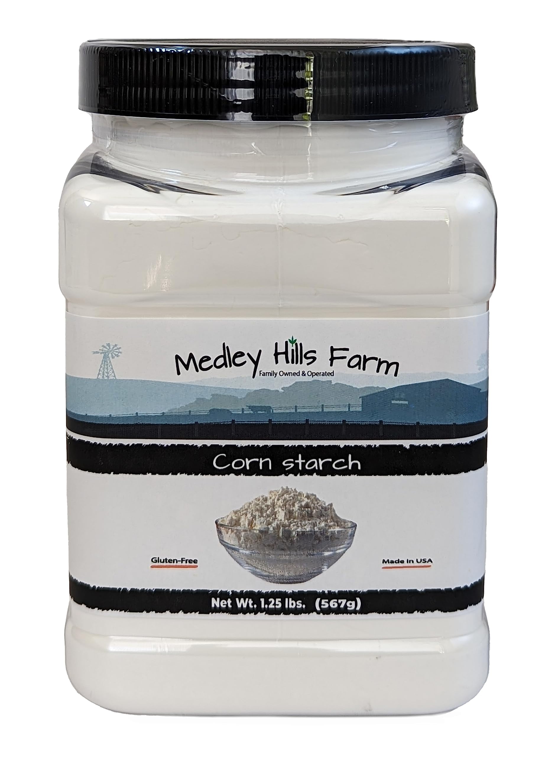 Corn starch by Medley GGA1 hills farm 1.25 lbs. in Reusable Container ...