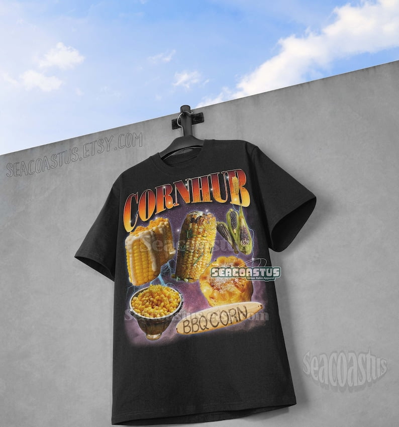 CornHub Meme Shirt, Meme T-Shirt, Weird Shirts, Gag Shirt, 90s Graphic ...