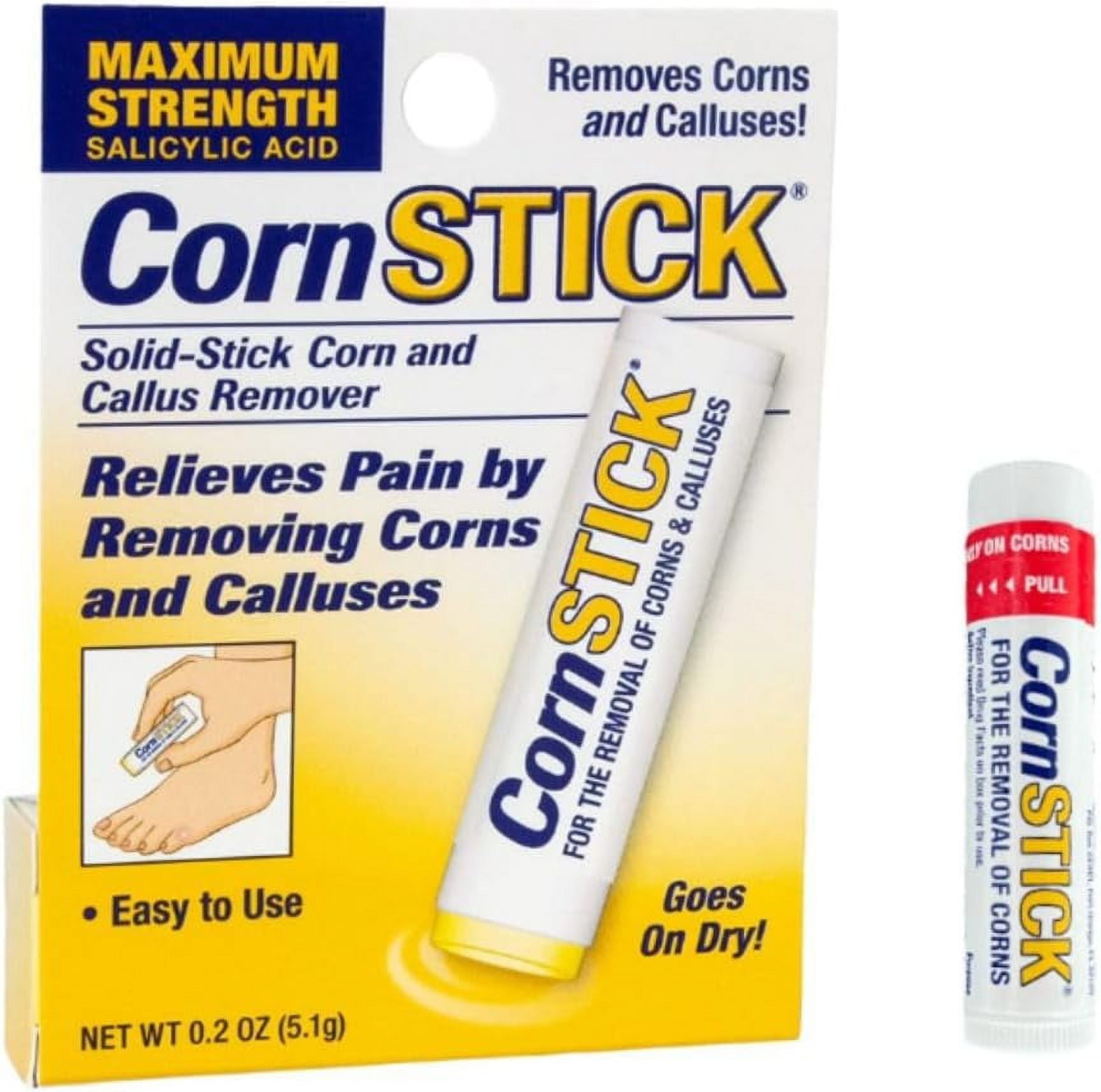 CornStick Maximum Strength Salicylic Acid Solid-Stick Corn Remover, 0.2 Ounce - Walmart.com