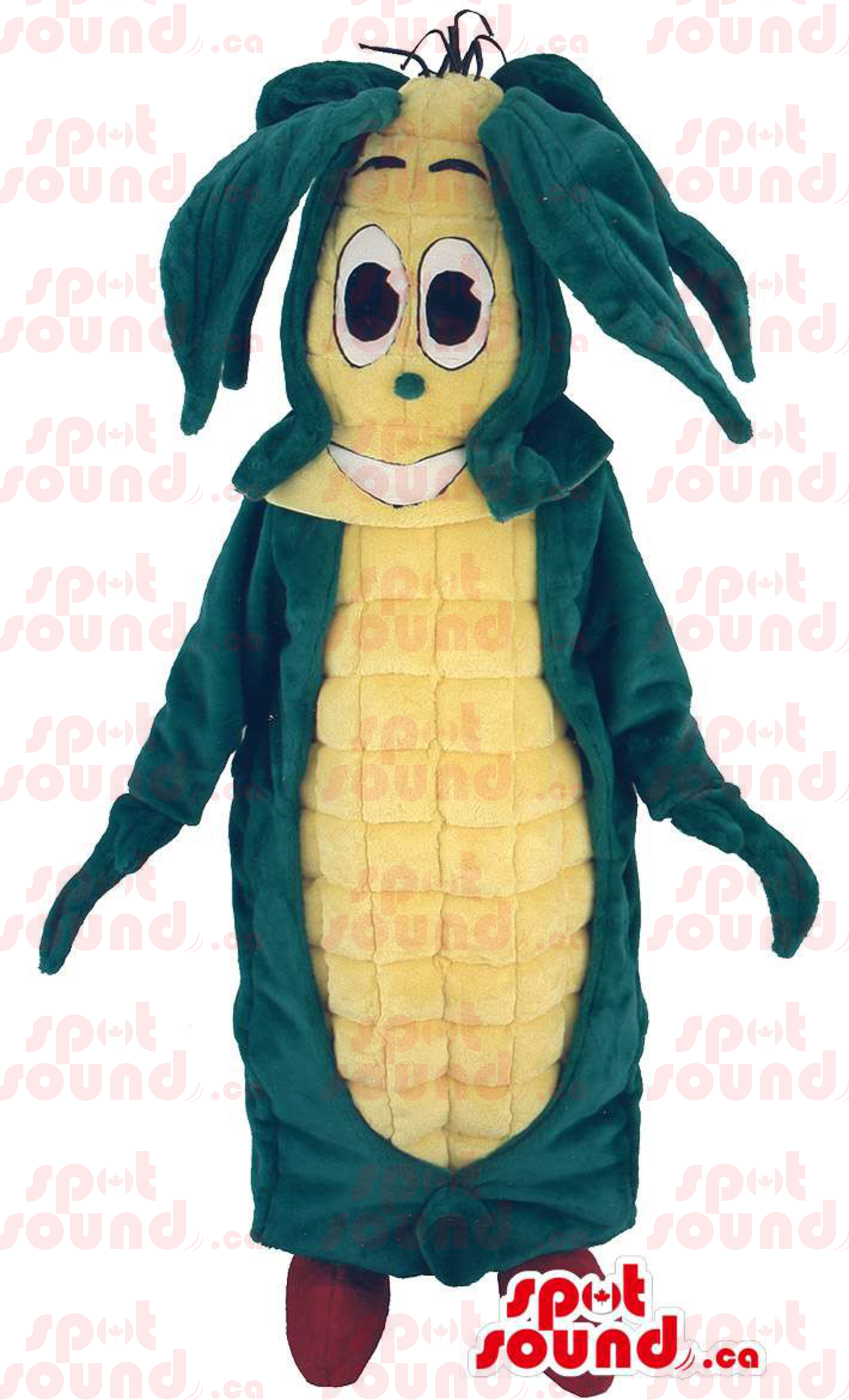 Corncob SPOTSOUND Mascot With Red Shoes And Peculiar Face And Removable ...