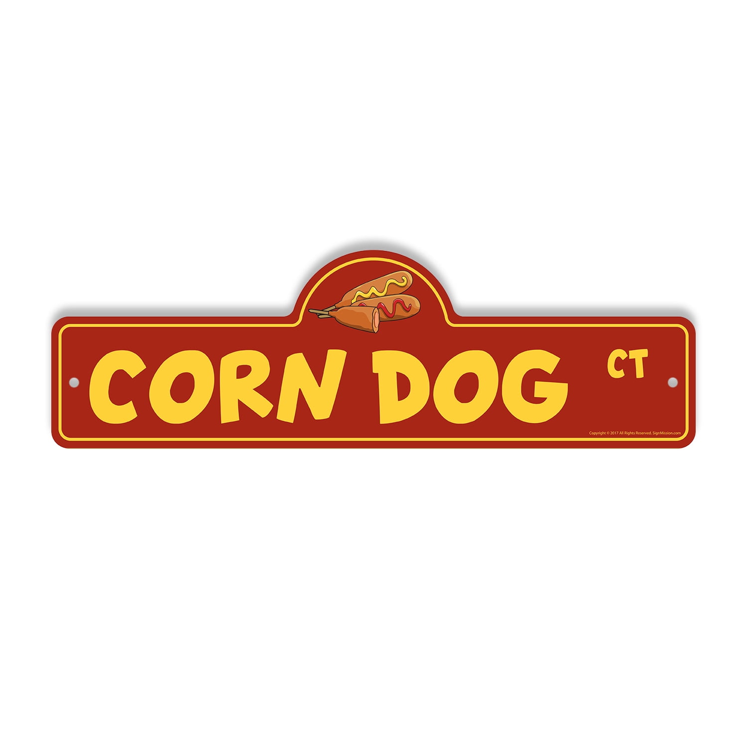 Corndog Plastic Street Sign - 7 Inch X 20 Inch Gift Food Snack Fried ...