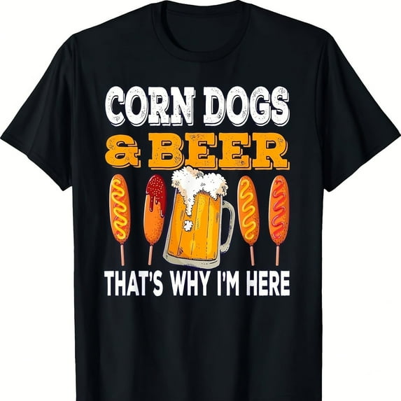 Corndog rnival Beer Fried Corn Dog T-S1Hirt - Walmart.com