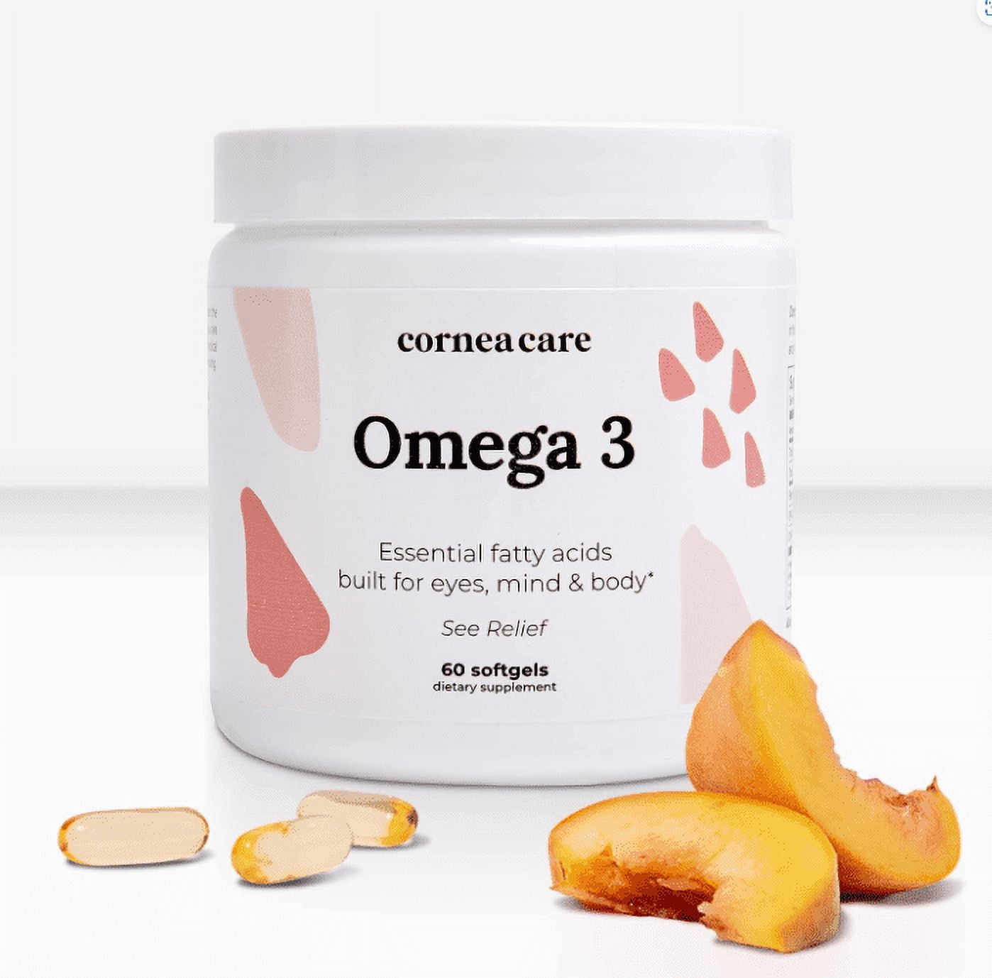 Cornea Care Pure Omega 3 for Dry Eye Relief (60ct - 1 Month Supply ...