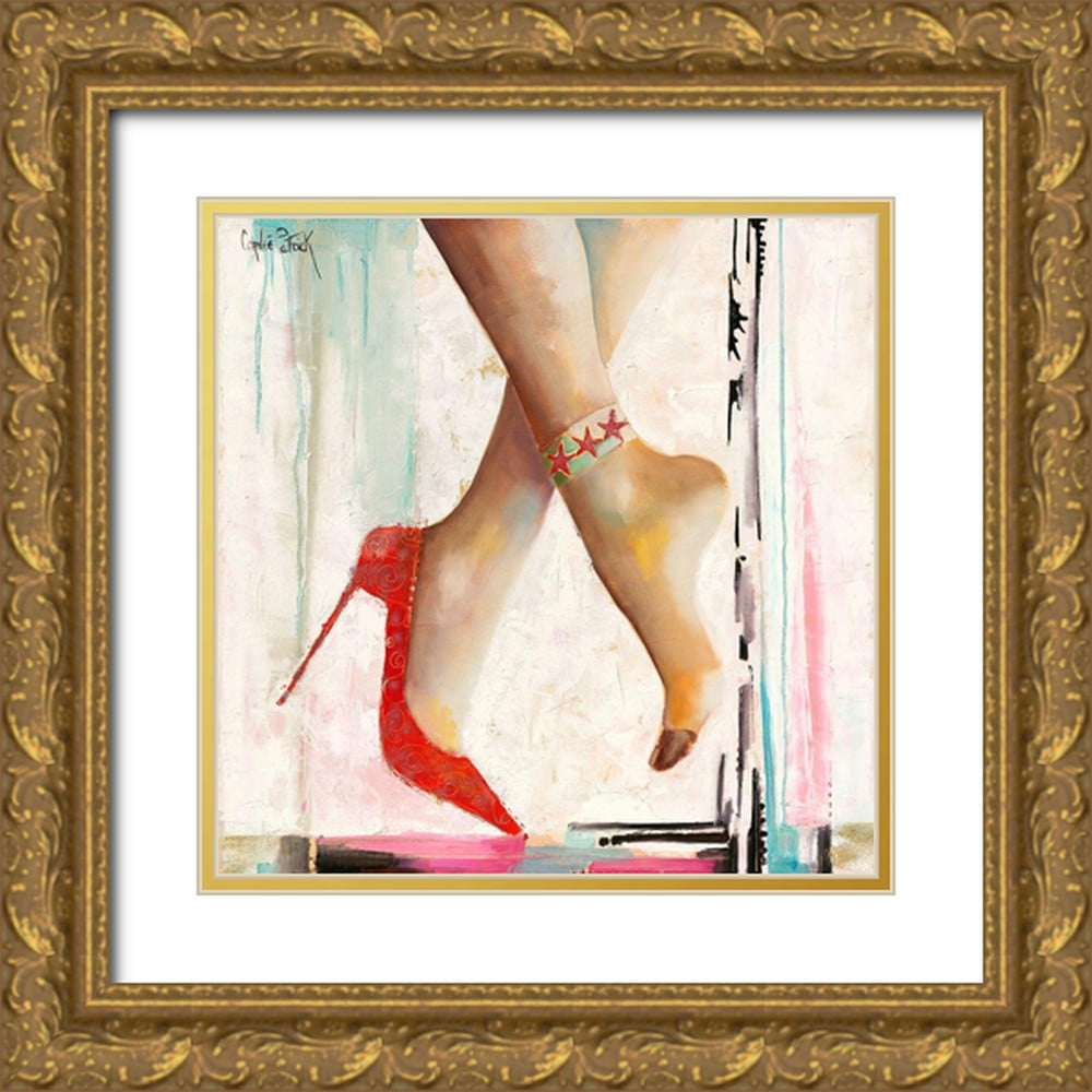 Cornee, Patrick 26x26 Gold Ornate Wood Framed with Double Matting ...