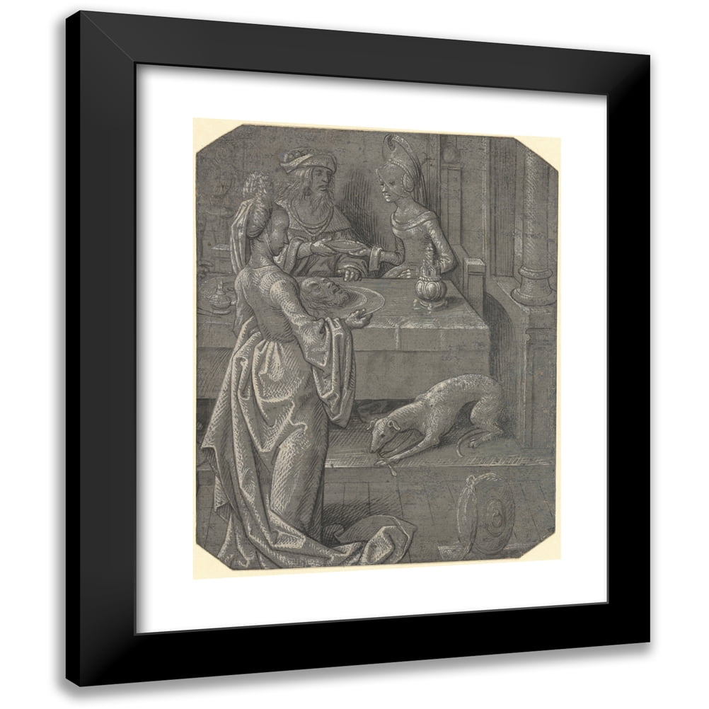 Cornelis Engebrechtsz 15x18 Black Modern Framed Museum Art Print Titled - Salome with the Head ...