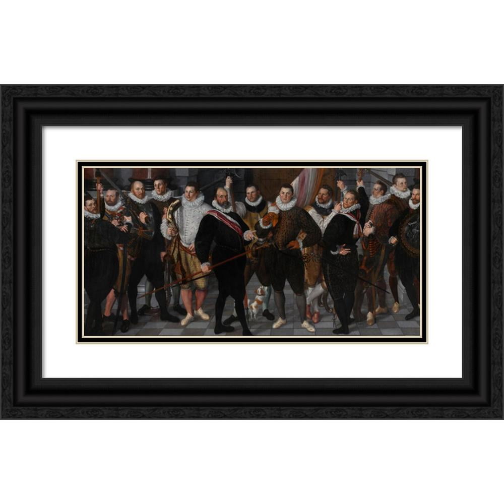 Cornelis Ketel 24x14 Black Ornate Framed Double Matted Museum Art Print ...