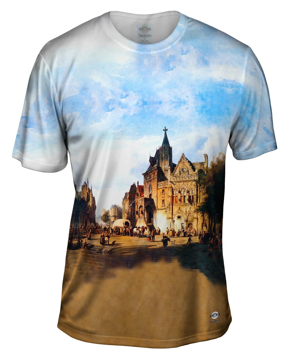 Cornelis Springer - City View 1891 Mens T-Shirt All Over Print ...