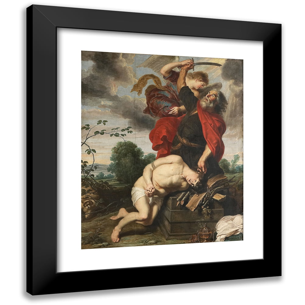 Cornelis de Vos 12x14 Black Modern Framed Museum Art Print Titled - The Sacrifice of Abraham (ca ...